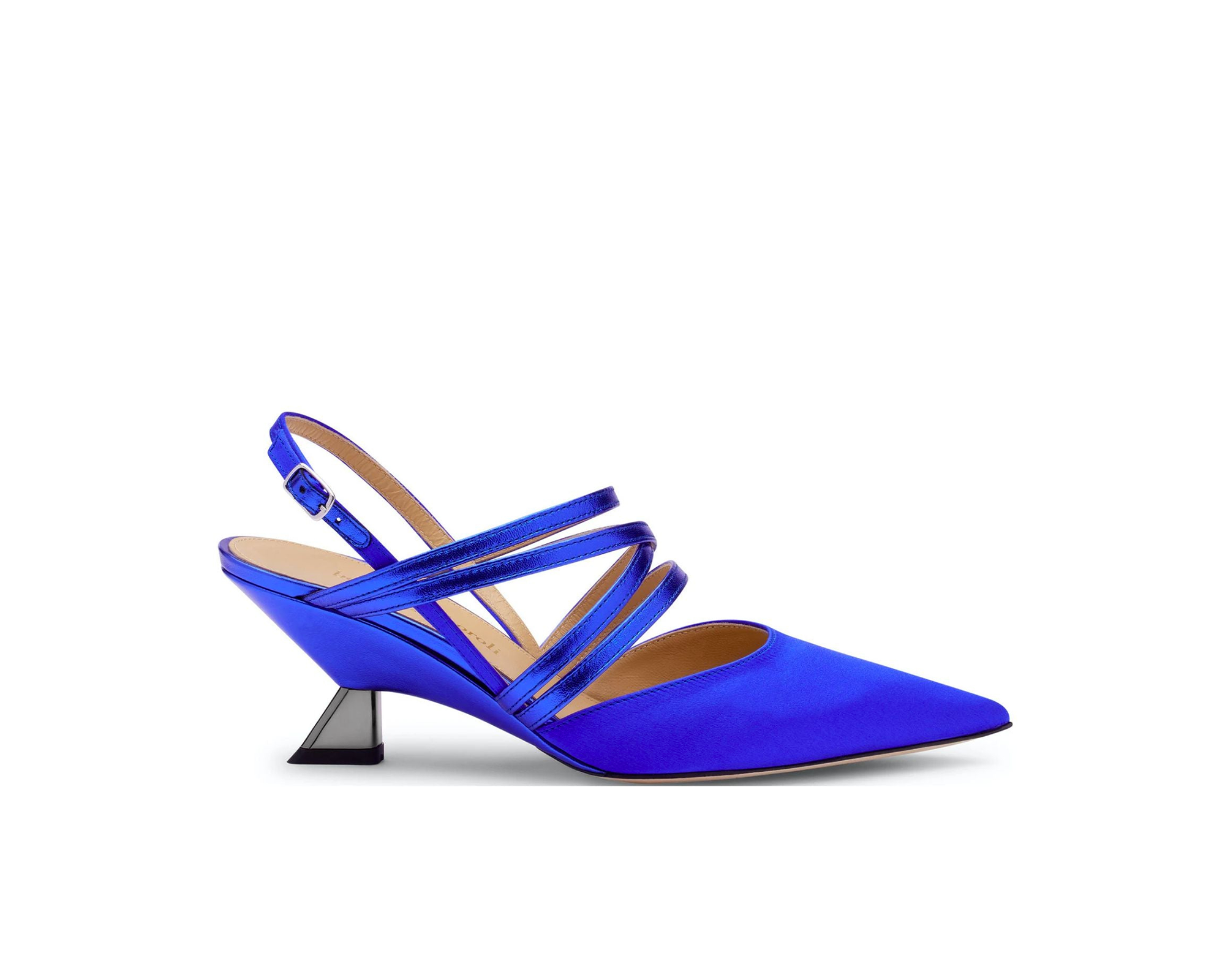 Slingback Jessy Blue, wedge heel, electric blue | Luxury Shoes Women B ...