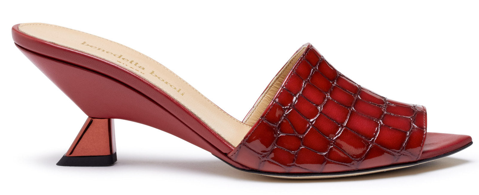 Wedge heel sandals, Coco Cherry, red | Luxury Shoes Benedetta Boroli