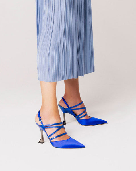 Slingback Molly Blu, tacco zeppa | Scarpe Lusso Donna Benedetta Boroli